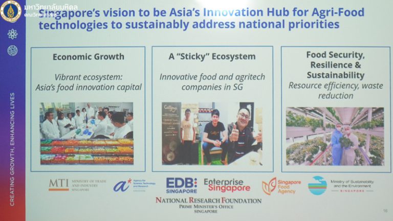 คณะวิทย์ ม.มหิดล และ SPACE-F หารือ Singapore Institute of Food and ...